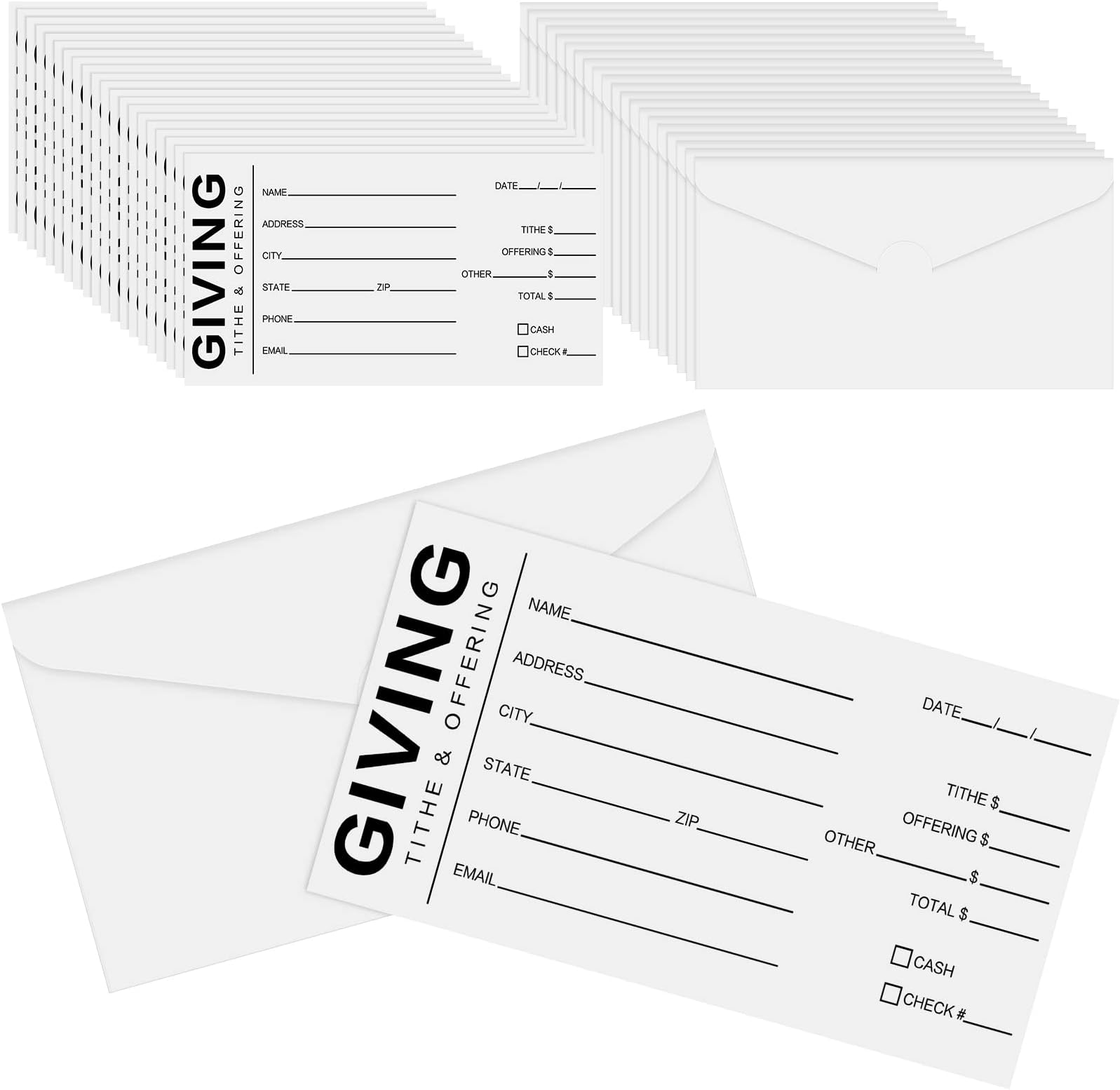 Amazon.com: 500 Pack Church Offering Envelopes Tithe Donation Envelopes ...