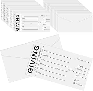 Amazon.com: 500 Pack Church Offering Envelopes Tithe Donation Envelopes ...