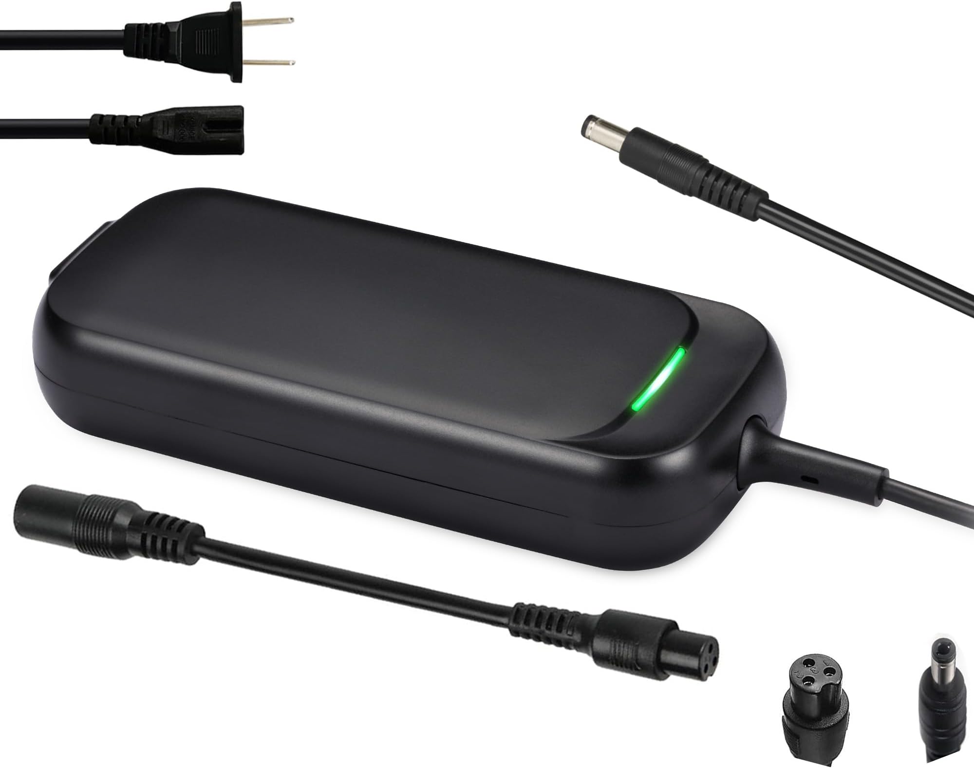 Amazon.com: 42V 2A Battery Charger Replacement 2 Plugs DC 2.1mm 1 Prong ...