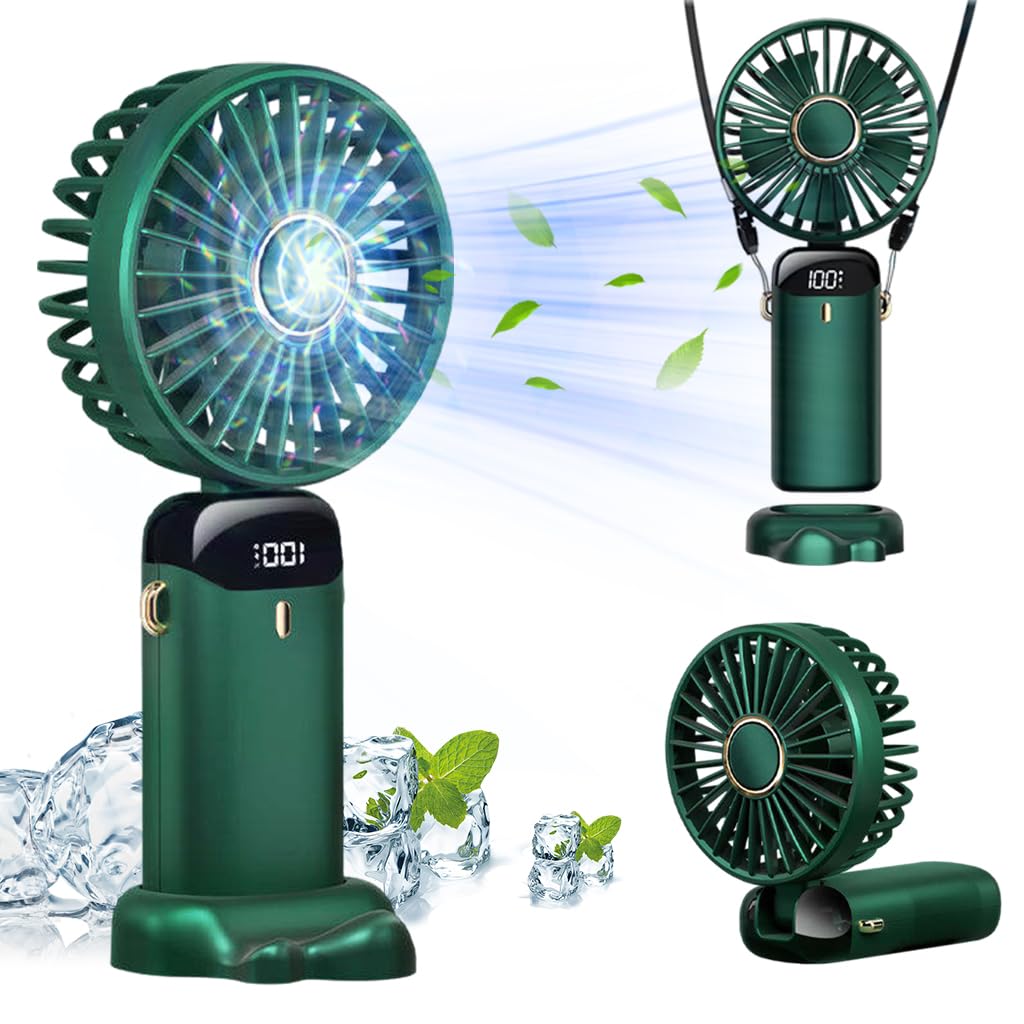 HASTHIP® Hand Fan Mini Handheld Fan 3000mAh Rechargeable with 5 Speeds ...