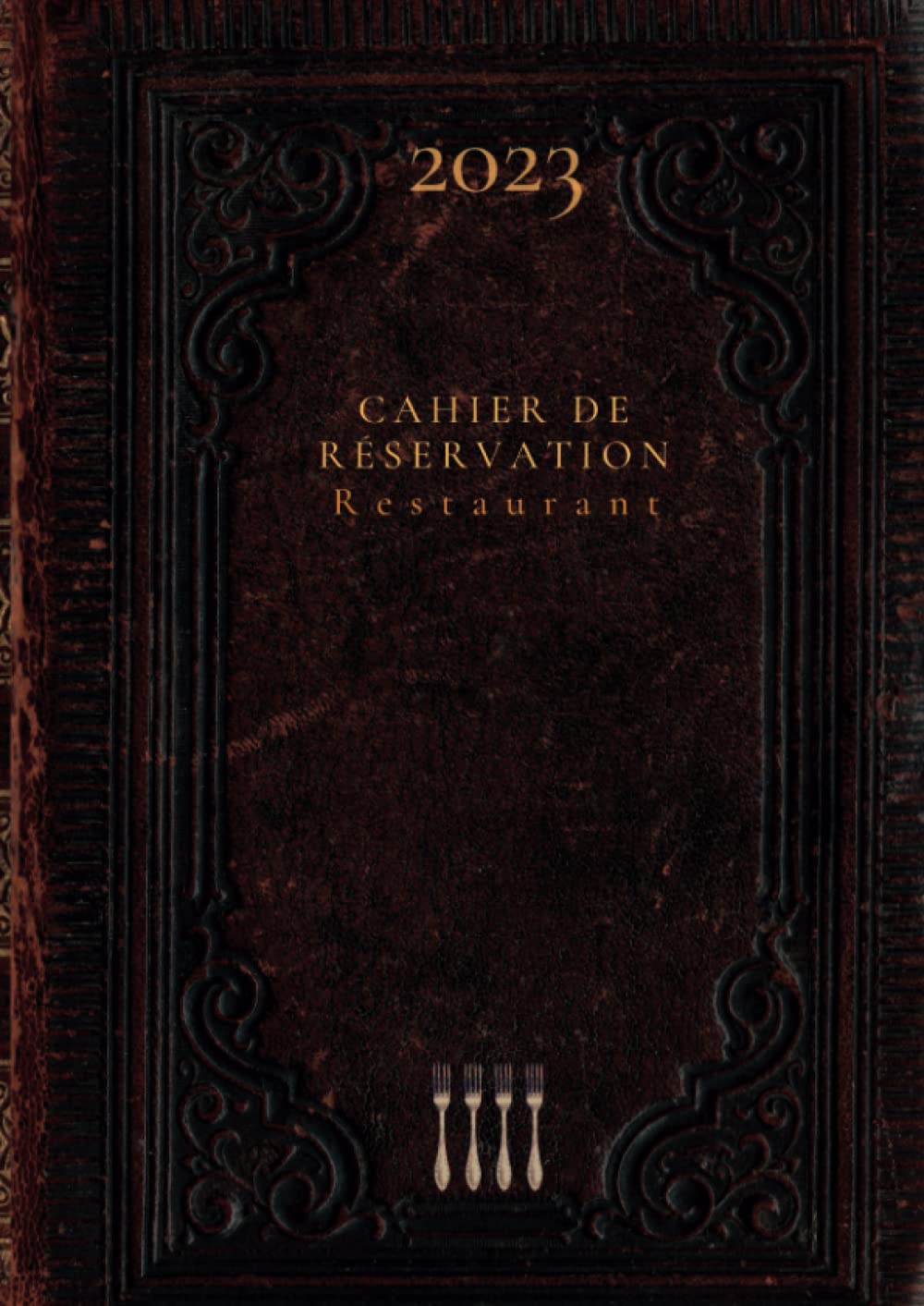 Cahier de réservation restaurant vintage: Agenda restaurant une page ...