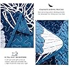Amazon.com: Navy Blue Floral Quilts Set King Size - 3 Pieces Reversible ...