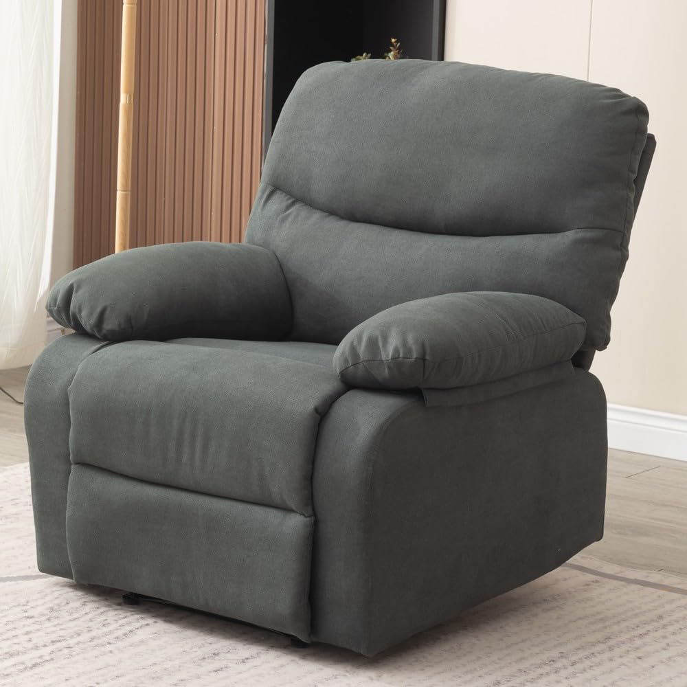 Amazon.com: Panana Manual Latch Linen Fabric Recliner Padded Arm High ...