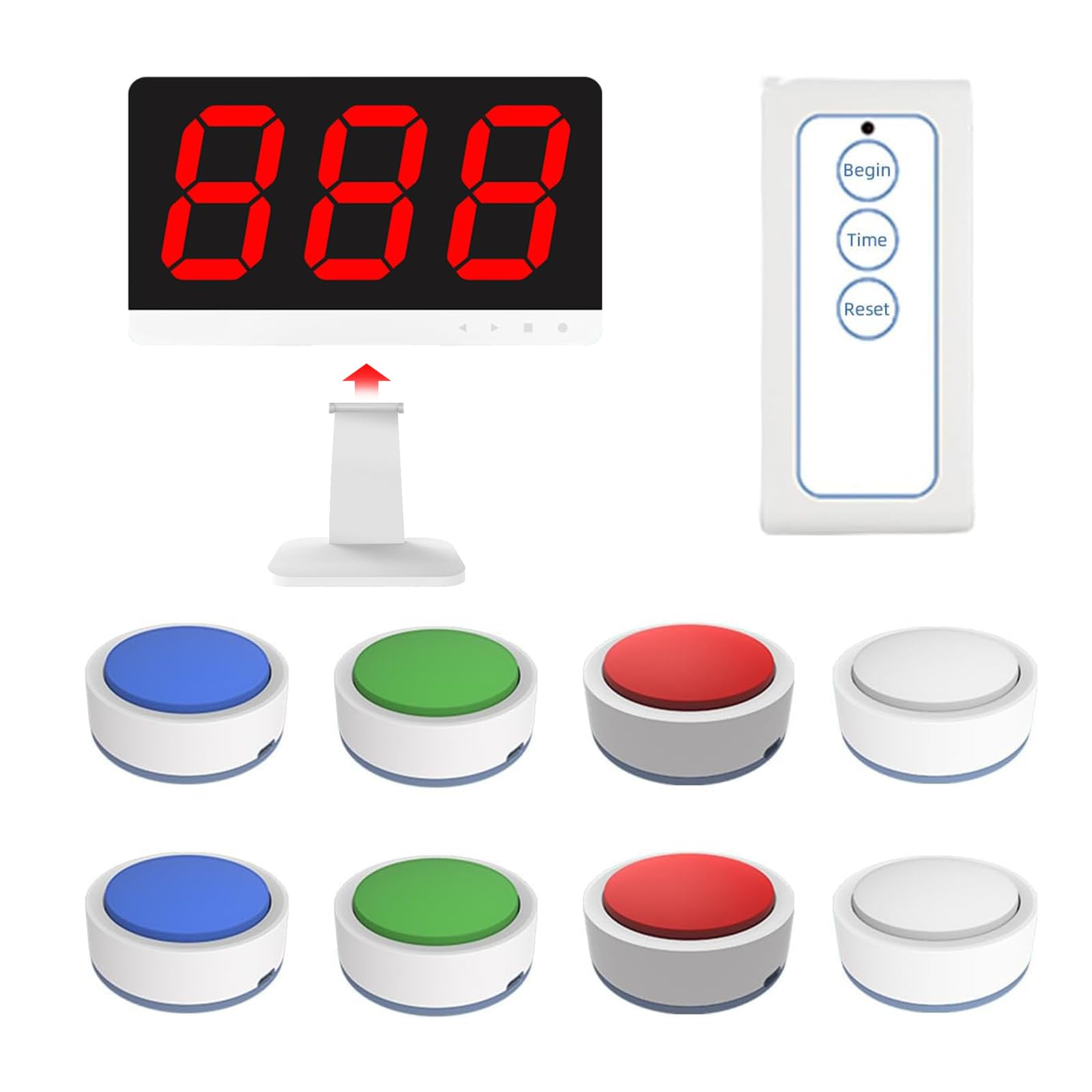 Amazon.com: Wireless Quiz Answer Game Show Buzzer System, Teacher Supplies, Add Up to 32 Buttons ...