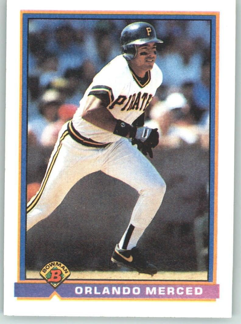 1991 Bowman #512 Orlando Merced - Pittsburgh Pirates (RC - Rookie Card ...