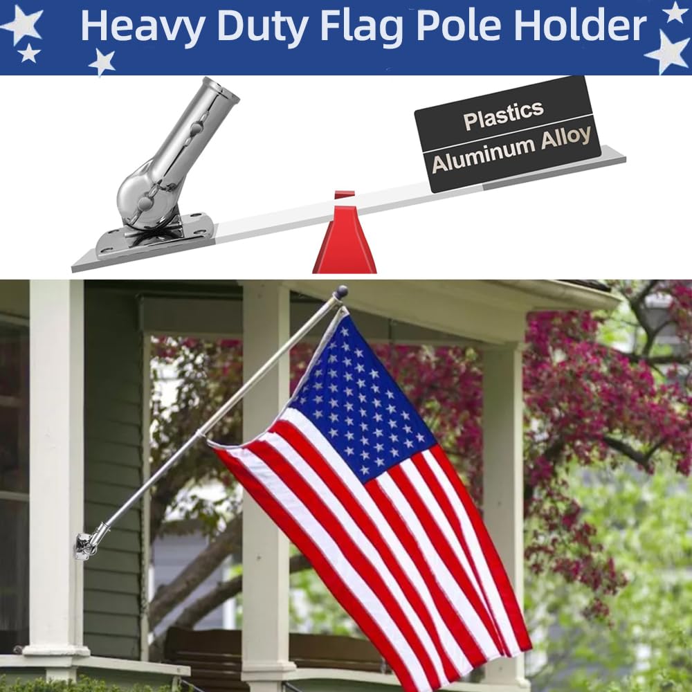 Snapklik.com : Flag Pole Holder, 180 Degree Flag Pole Bracket Mount ...