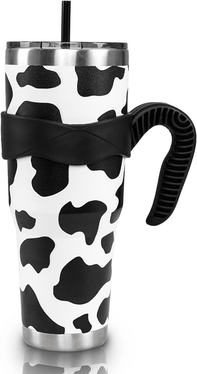 Amazon.com | Cow Print Tumbler, 40 Oz Tumbler with Handle and Straw ...