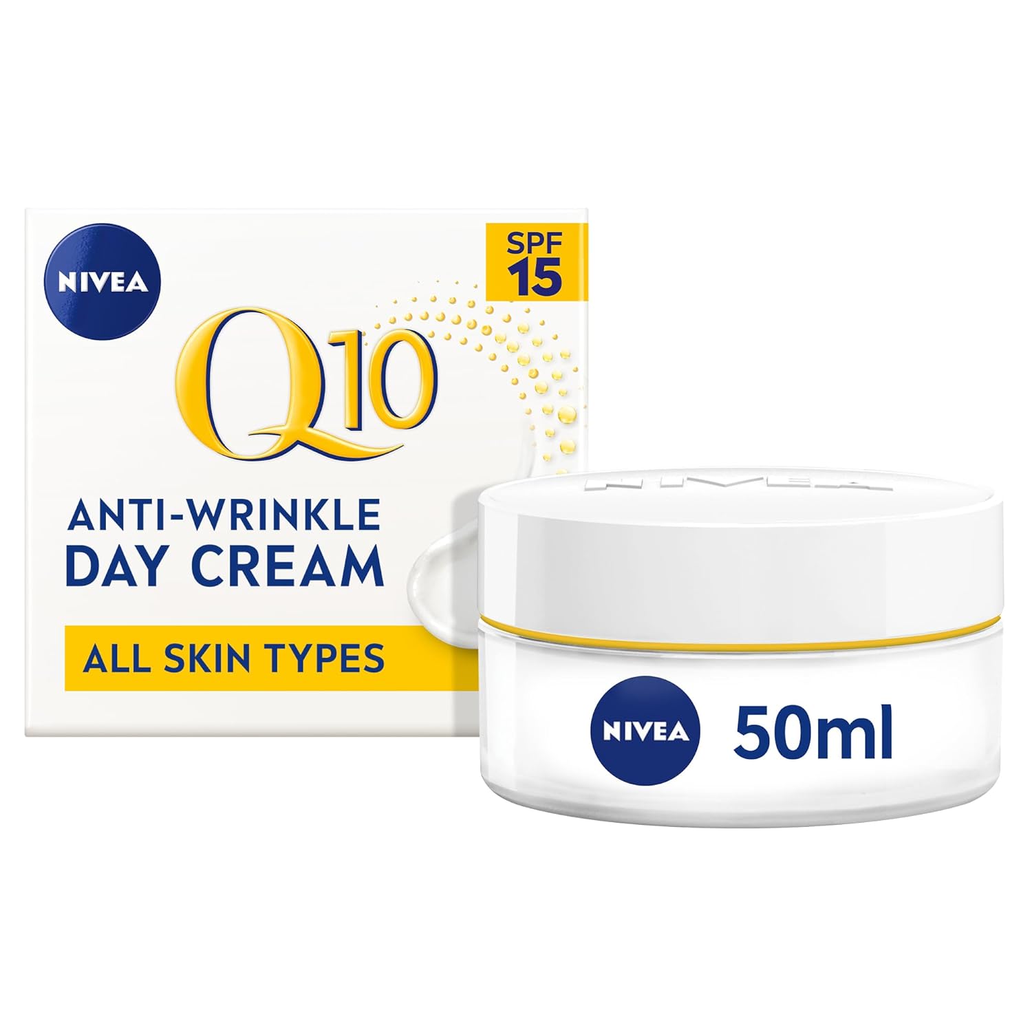 NIVEA Q10 Anti-Wrinkle Power Firming Day Cream SPF 15 (50ml), Anti ...