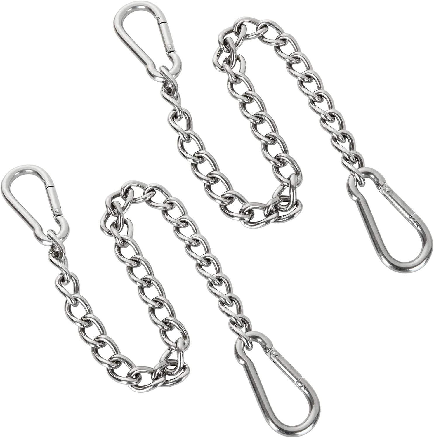 Amazon.com: LIVTE 2 Pack Stainless Steel Hanging Chair Chain with 4 ...