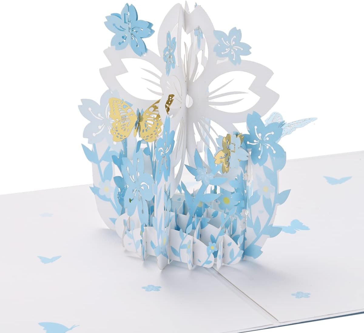 Amazon.com : Pop Up Card with Blue Butterfly , Createreedo Handmade ...