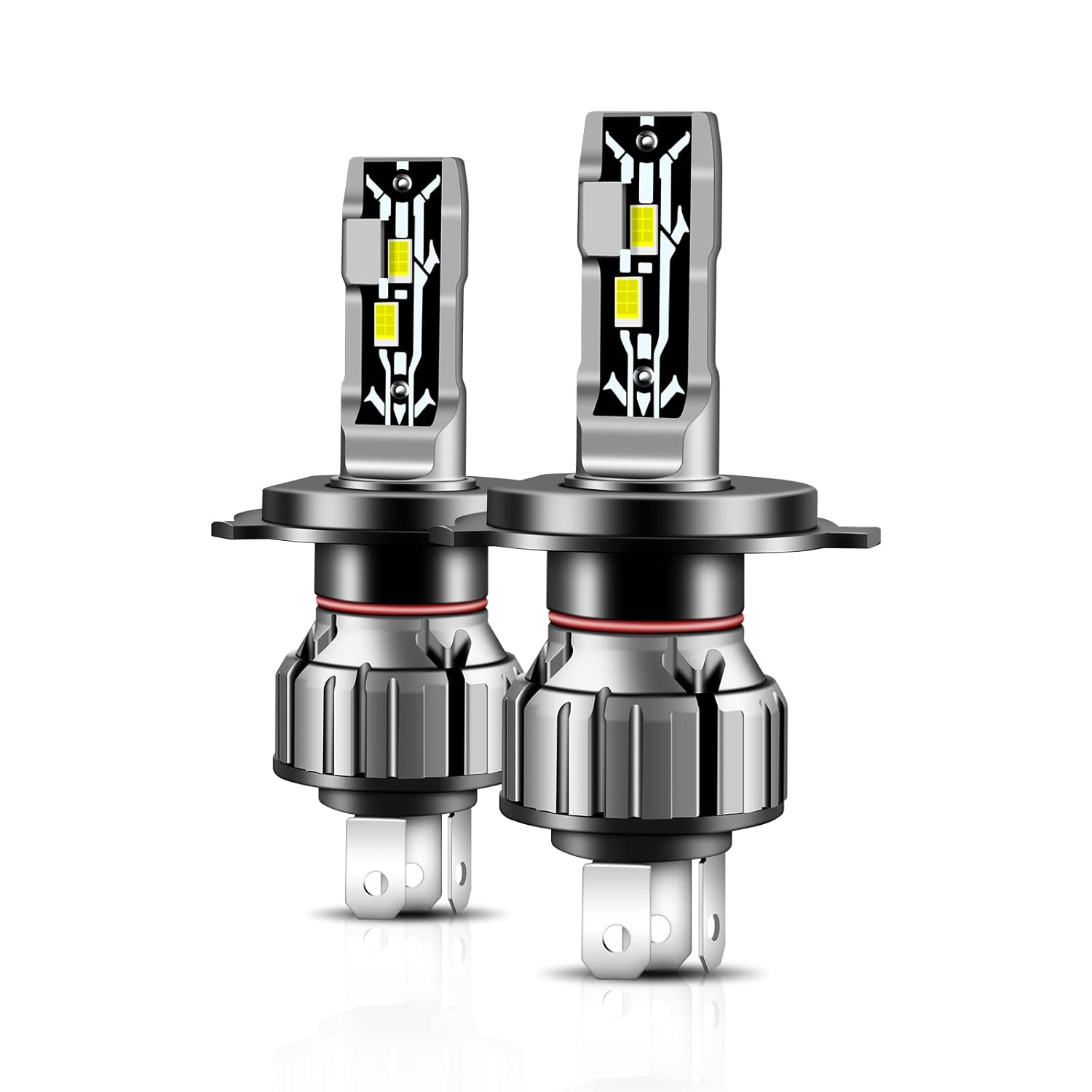 LUYED H4(9003/HB2) LED Bulbs E2 Series 36W 8000 Lumens Per Set Super Bright,Plug and Play,6500K ...