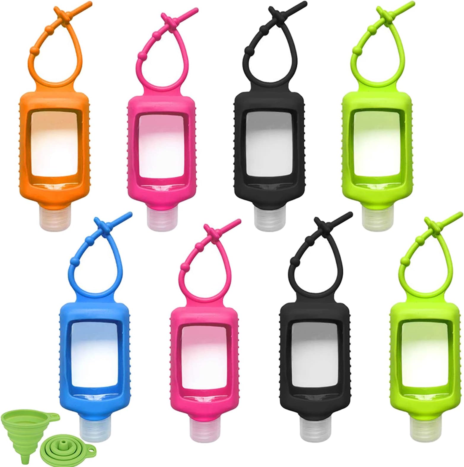 Amazon.com: 8 PCS Hand Sanitizer Holder Keychain, 60ml/2oz Empty Travel ...