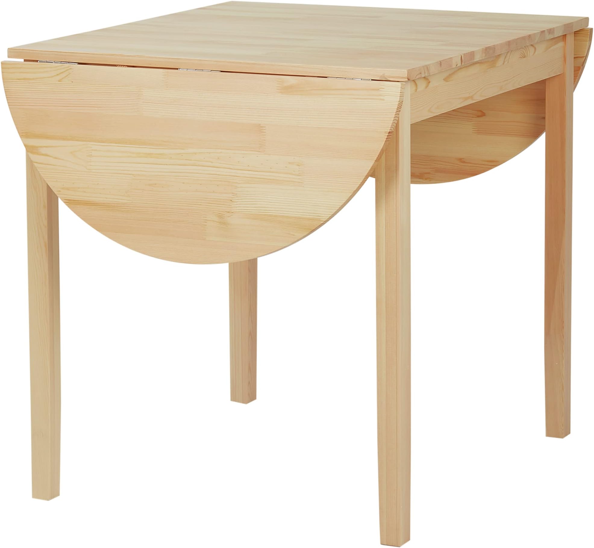 Amazon.com - HOMCOM 55" Solid Wood Kitchen Table, Drop Leaf Tables for ...