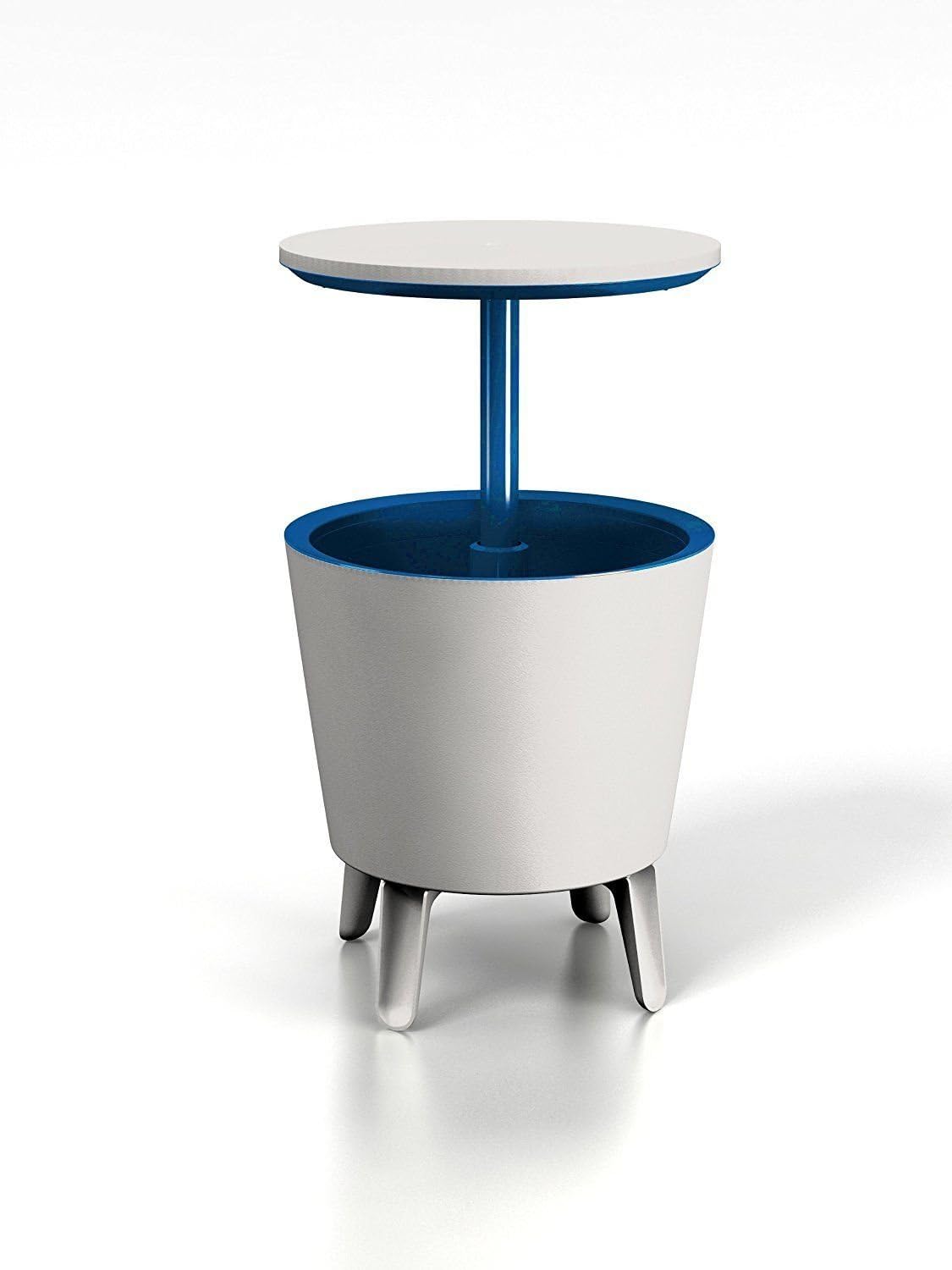 Keter Cool Bar Outdoor Ice Cooler Table Garden Furniture - Cream Blue ...