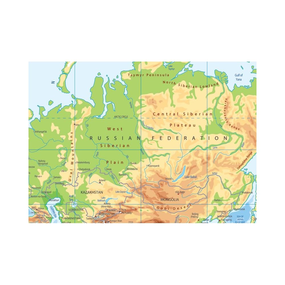 World Physical Map - A0 Giant Size - Paper Laminated Nepal | Ubuy
