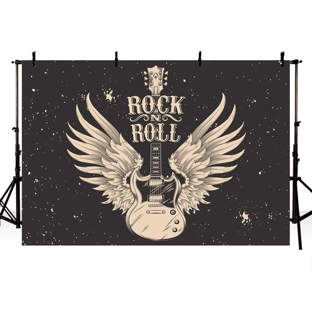 MEHOFOND 7x5ft Born to Rock Backdrop 1950's Rock and Roll Birthday ...