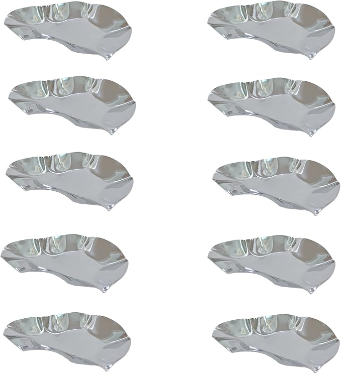 Amazon.com: HAN SHENG 10 Pcs Stainless Steel Grillable Oyster Shells ...