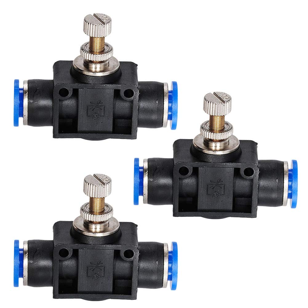 Amazon.com: Carkio Pneumatic Air Flow Control Valve,3 pcs Union ...