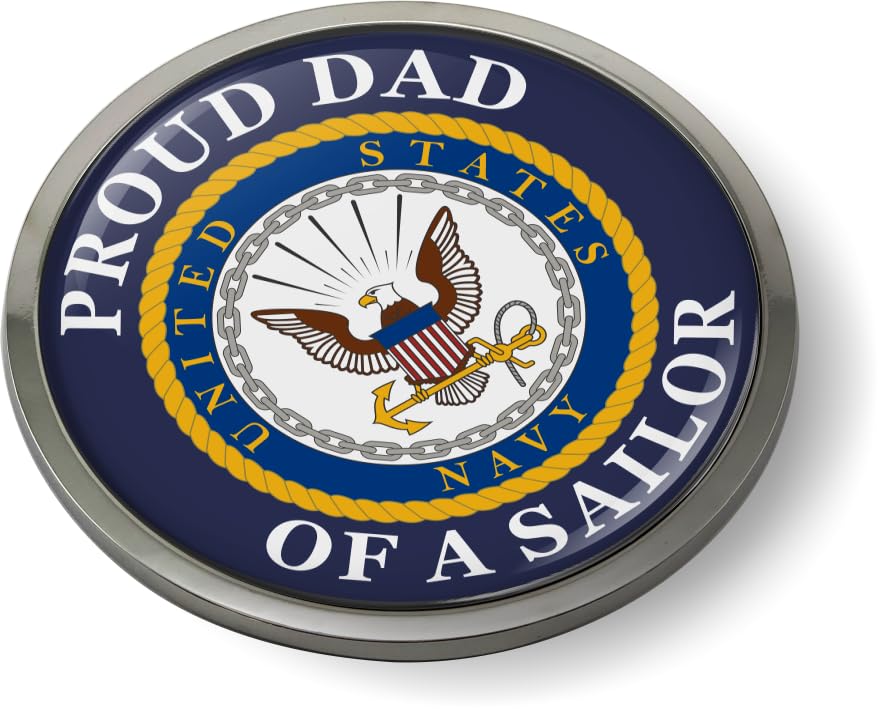 Officially Licensed, U.S. Navy Proud Dad of a Sailor Emblem Badge ...