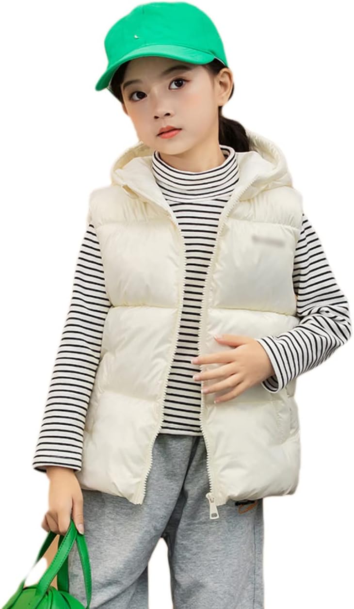 Amazon.co.jp: QPQPQ ダウンベスト キッズ 子供服 ベスト フード付き おしゃれ ジップアップベスト アウター 防寒 女の子 ...
