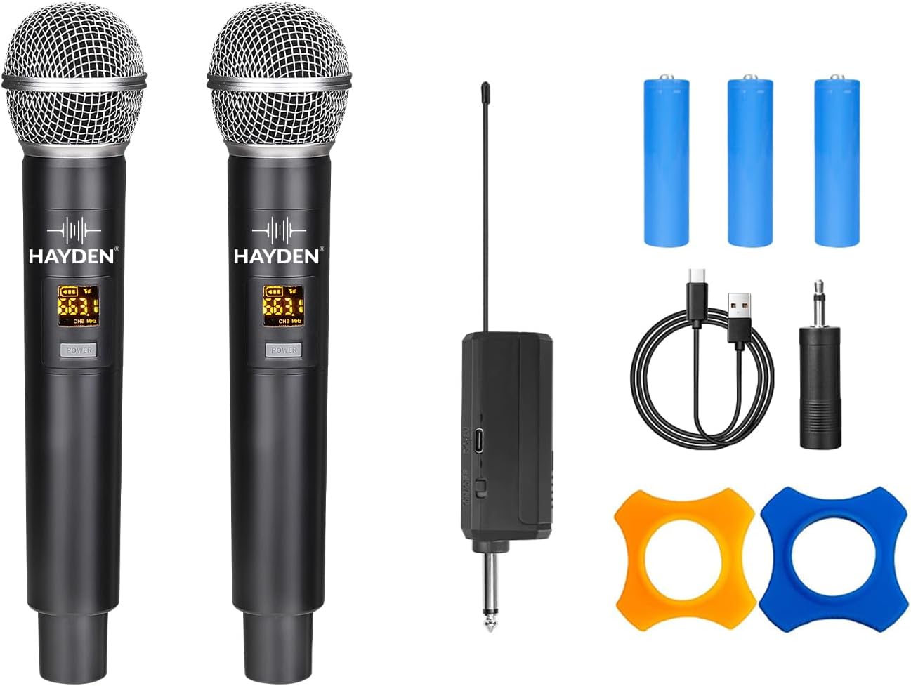 hayden HY-59 Dual Wireless Mic, Microphone, UHF karaoke dynamic mic ...