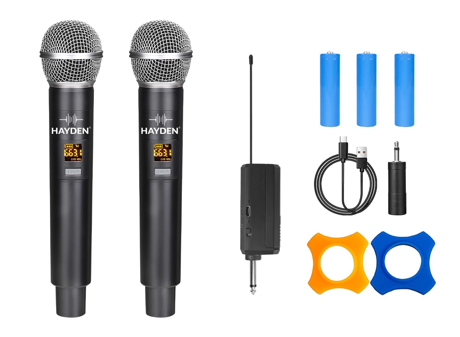 Hayden HY-59 Dual Wireless Mic, Microphone, UHF Karaoke Dynamic mic ...