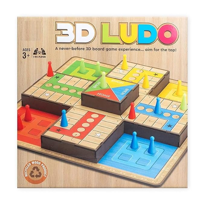Buy FlyerHigh 3D Ludo Board Game Eco Friendly Made 3D Ludo Game Toy ...