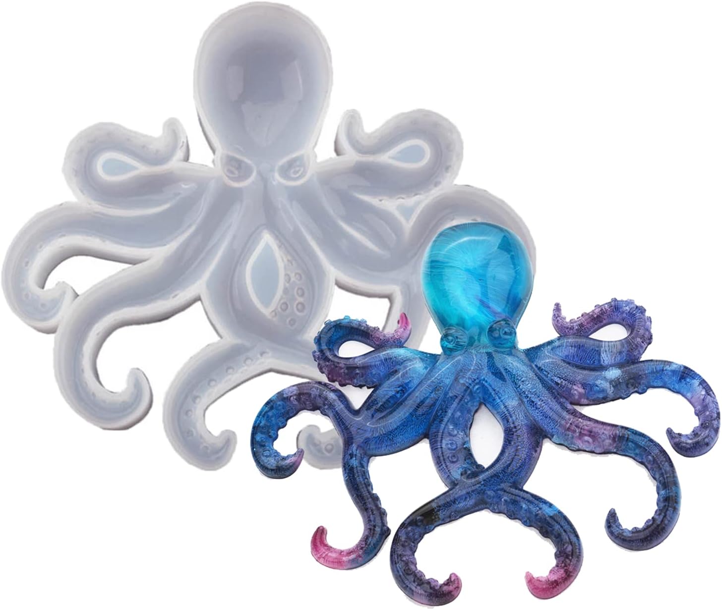 Amazon.com: Octopus Resin Mold, Gasusen 3D Large Sea Animals Octopus ...