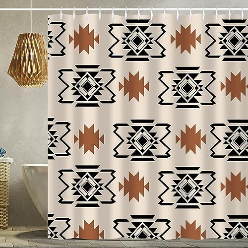 Amazon.com: Ceexolliss Western Shower Curtain Set Rustic Aztec Boho ...