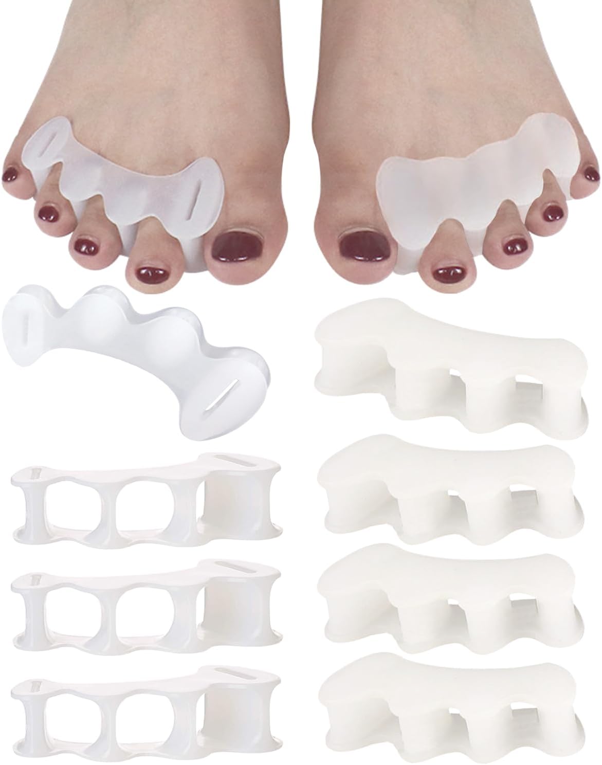 Amazon.com: 8Pcs Toe Spacers for Feet Women Men, Toe Separators to ...