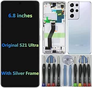Amazon.com: 6.8" AMOLED Original for Samsung Galaxy S21 Ultra Display Touch Screen Digitizer ...