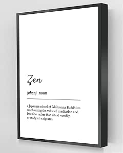Amazon.com: RCVTVPV Zen Quote Canvas Wall Art Zen Definition Poster ...