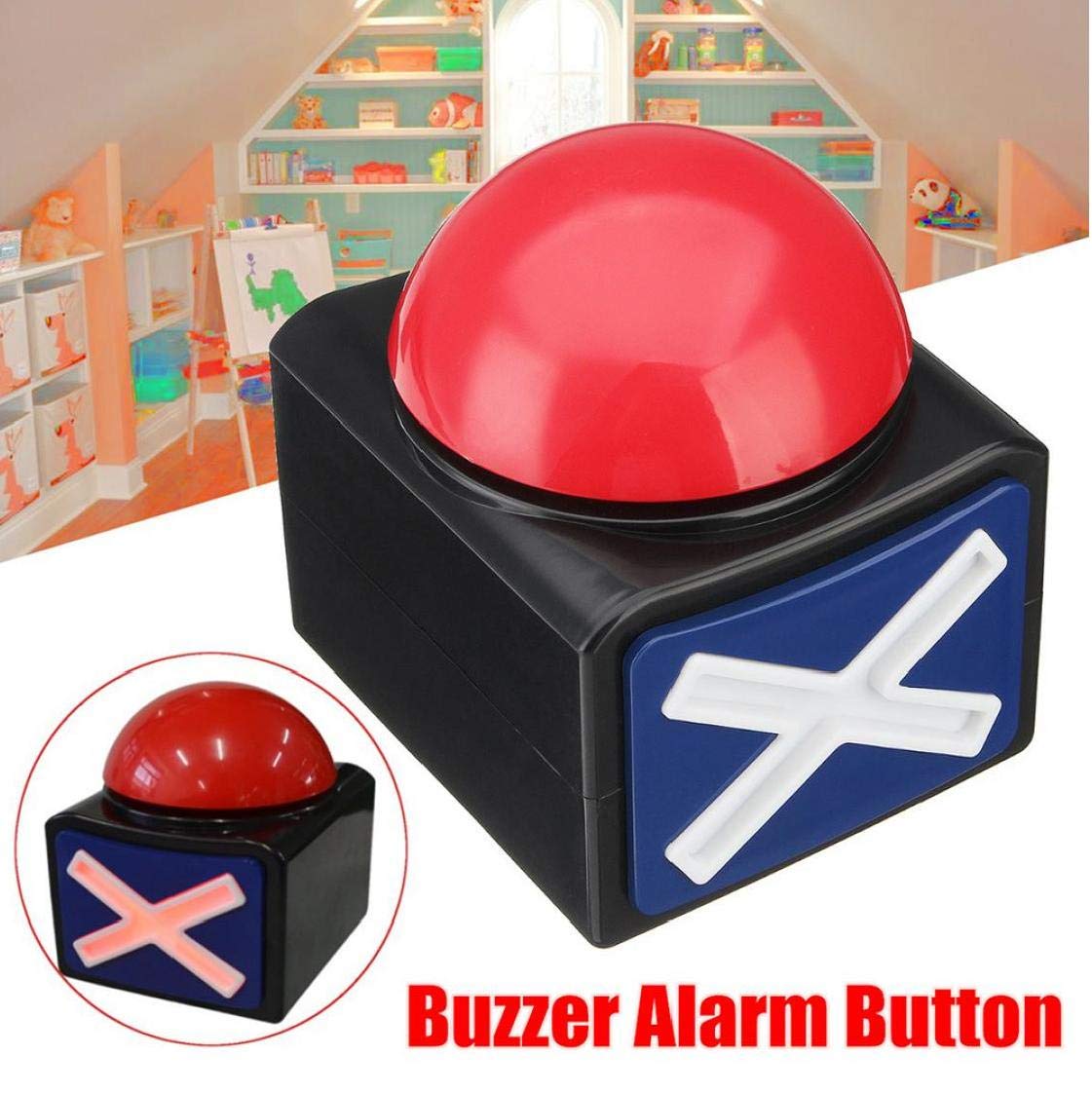 Buy Game Answer Buzzer Alarm Button Box with Sound and Light Party ...