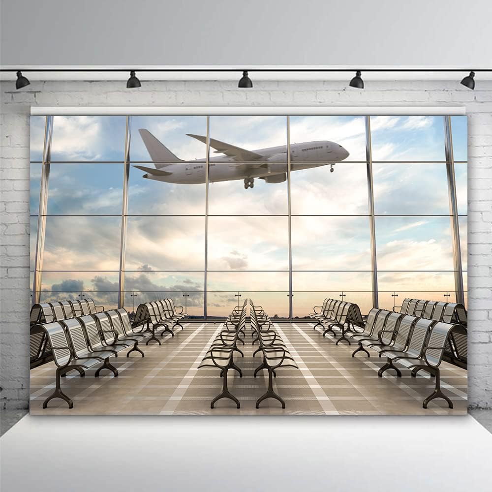 Amazon.com : TERSUM Durable Soft Fabric Airport Terminal Backdrop ...