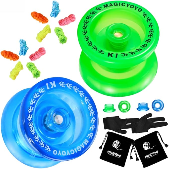 Amazon.com: Pack of 2 Yoyos - MAGICYOYO K1 Responsive Yo yo Green ...