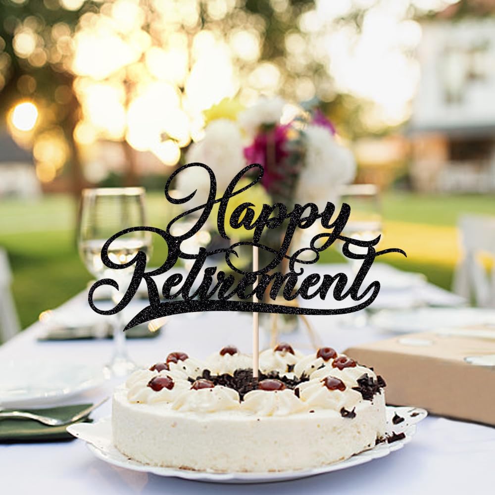 Snapklik.com : Naicaek Happy Retirement Cake TopperGlitter Good Luck We ...