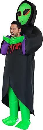 Amazon.com: anroog Inflatable Alien Costume for Adult Halloween Blow Up ...