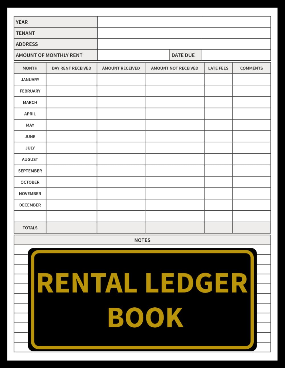 Amazon.com: Rental Ledger Book: Landlord Property Management Log Book ...