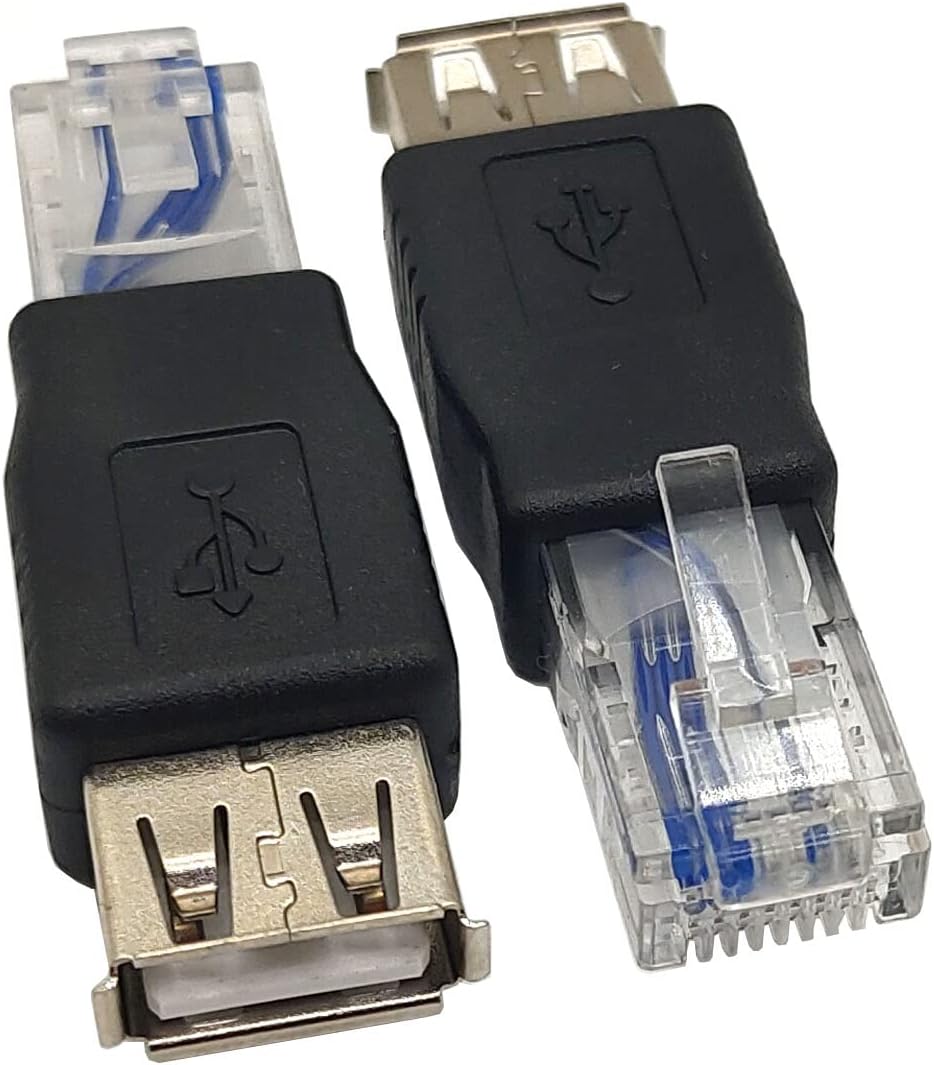 Amazon.com: Haokiang (2-Pack) USB - RJ45, USB2.0 A Female to RJ45 ...