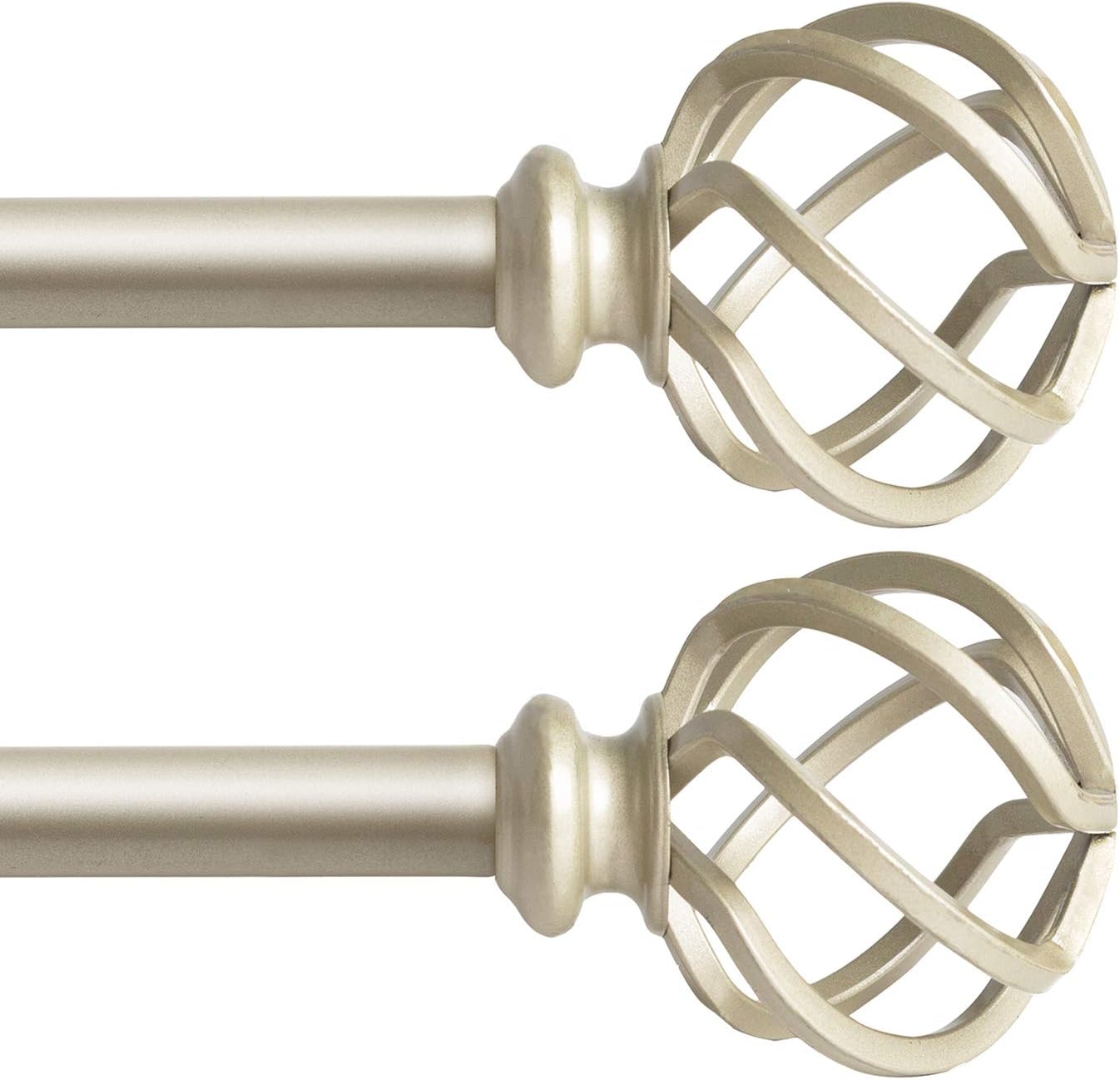 Amazon.com: YYWL&HP Spring Tension Curtain Rod White 2Pack Adjustable ...