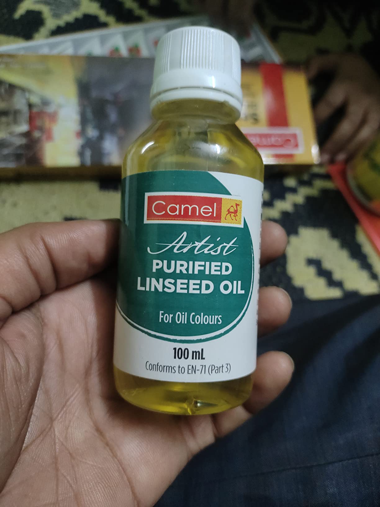 Camel Artist Purified Linseed Oil for Oil Color, 100ml (Yellow ...