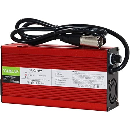 Amazon.com: 42V 5A Li-ion Charger 36V Li-ion Battery Suitable for 10S 42V5A Battery Charger ...