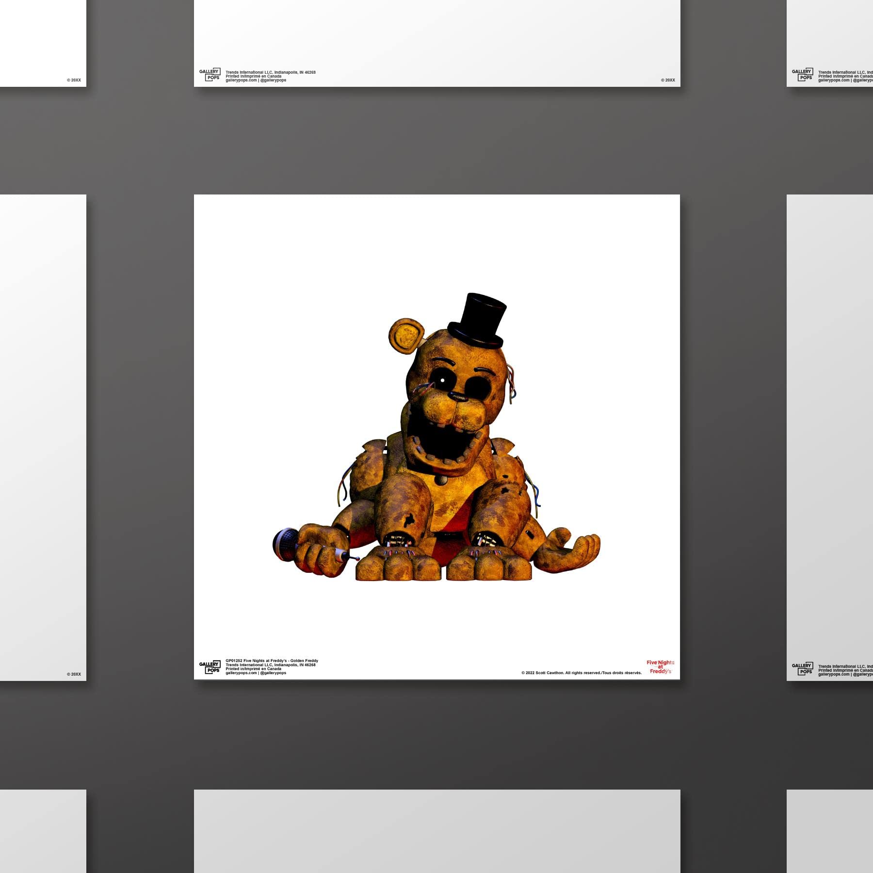 golden freddy fazbear coloring page