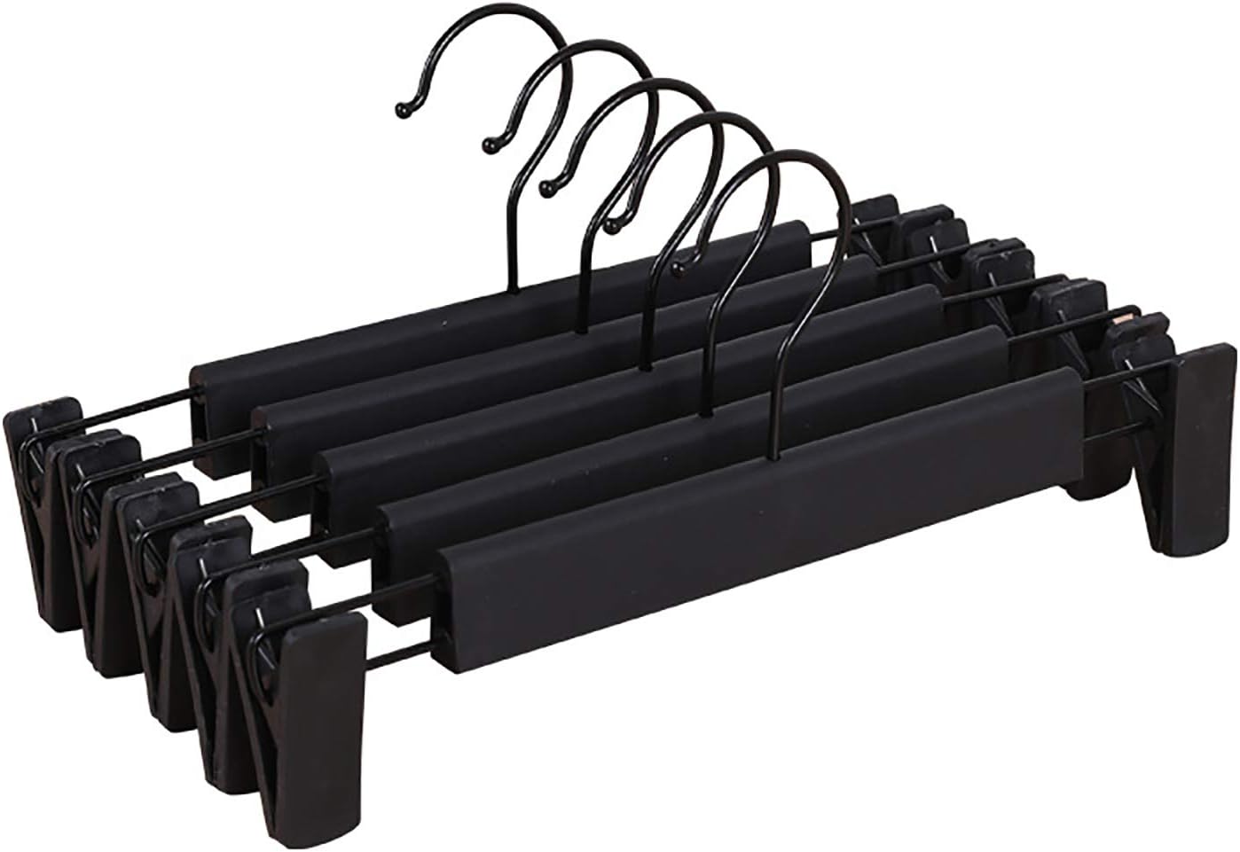 Amazon.com: Cicilin Pants Hangers with Plastic Clips Jeans/Skirt Hanger ...