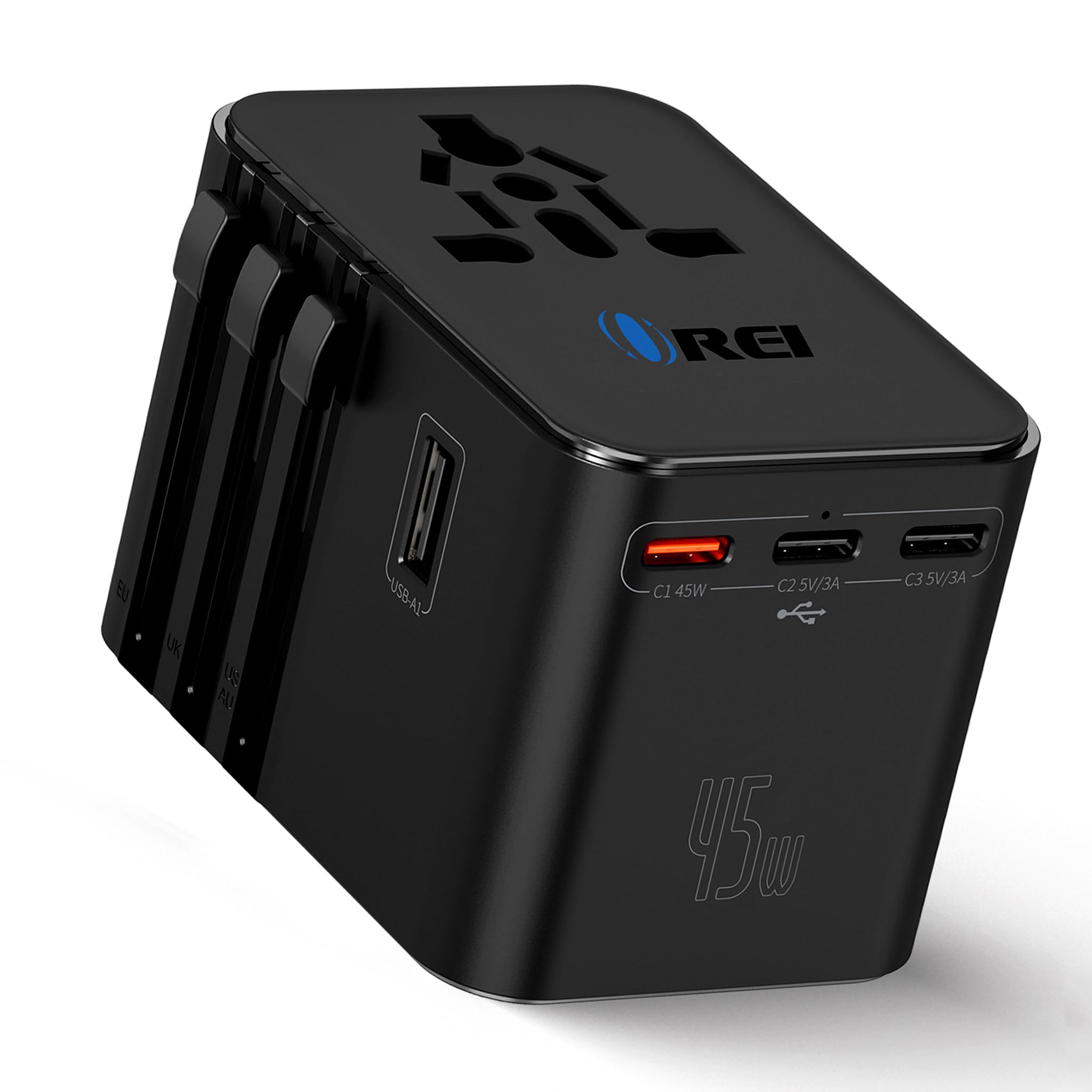 OREI 45Watt Universal Charger Adapter | 3X USBC 2XUSB A - 6-in-1 ...