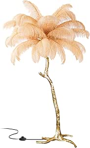 Amazon.com: Bauffs Ostrich Feather Lamp Feather Floor Lamps 3 Colors ...