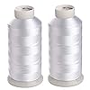 Amazon.com: Set of 2 Huge White Spools Bobbin Thread for Embroidery ...