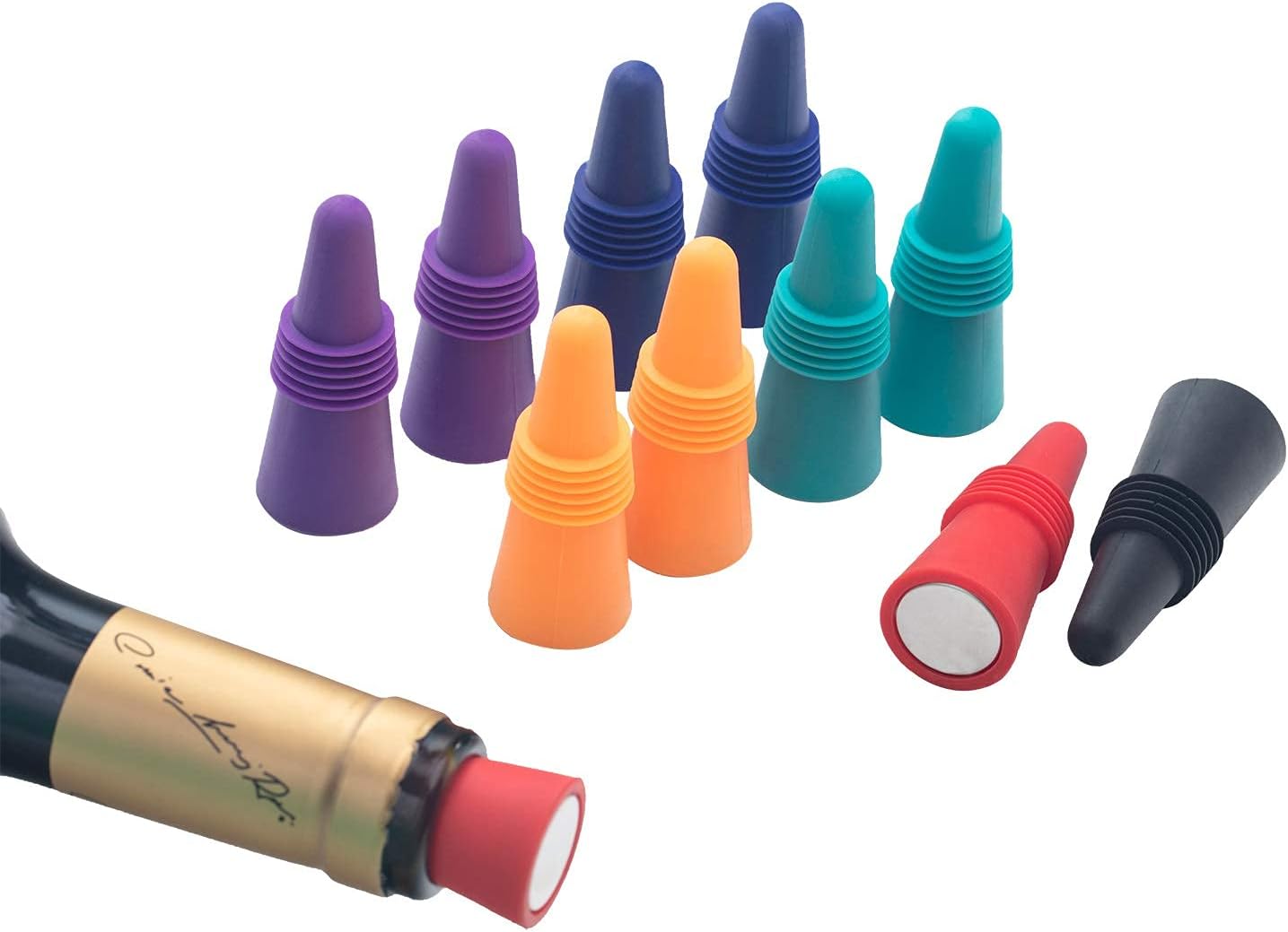 Amazon.com: 5 Funny Silicone Wine Stoppers for Wine Bottles – Wine ...