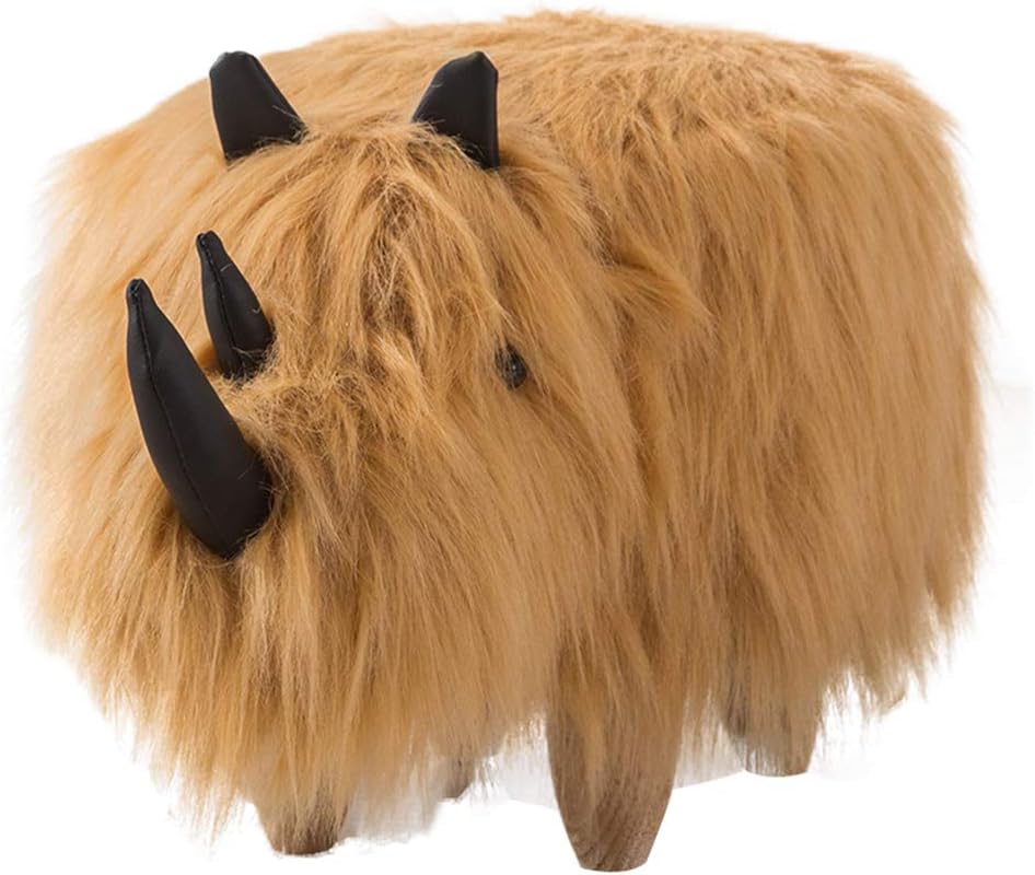 Amazon.com: LXLTL Animal Shape Footstools, Plush Rhino Ottomans Padded ...