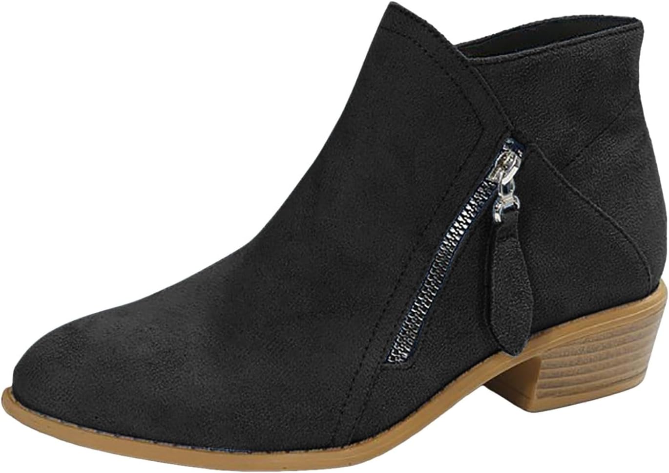 Amazon.com | Fall Booties for Women 2024 Low Heel Ankle Boots with Side ...